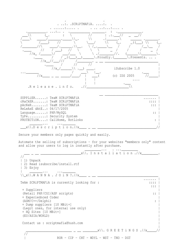 Script Mafia | PDF | Cyberspace | Online Services