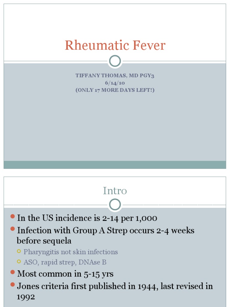 Rheumatic Fever | PDF | Epidemiology | Diseases And Disorders