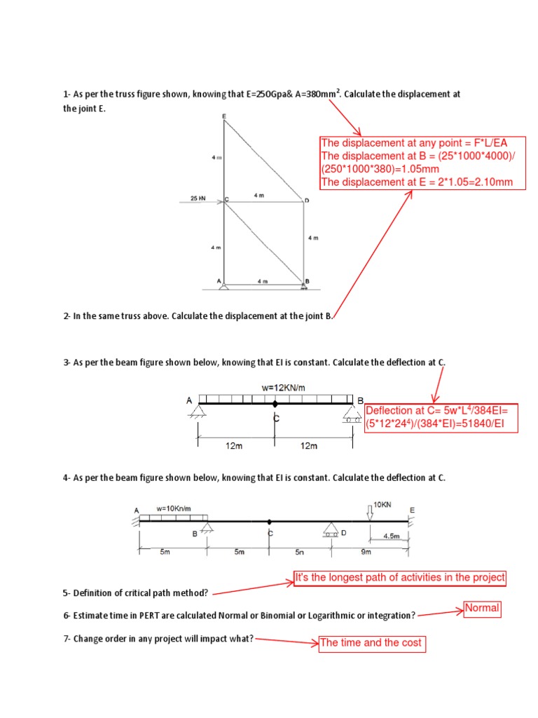 Civil Engineering Exam | PDF | Strength Of Materials | Concrete