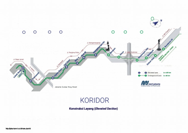 Peta MRT Jakarta Elevated | PDF