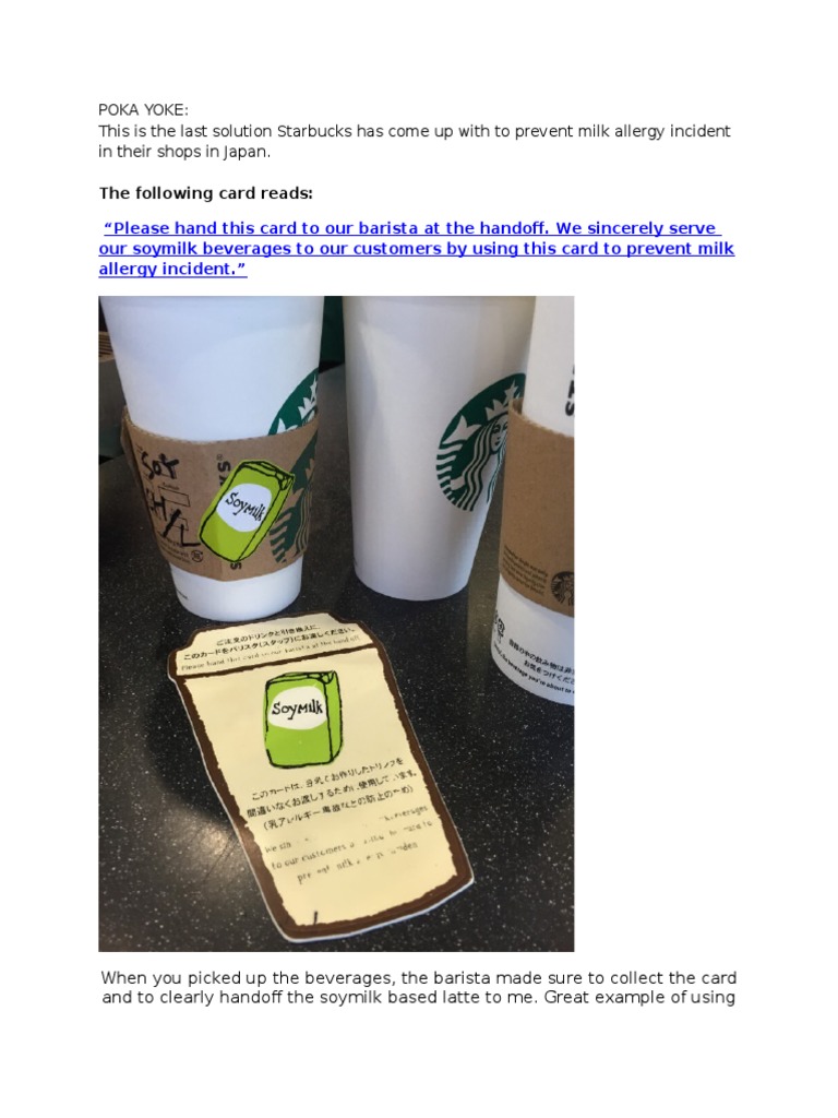 Poka Yoke Starbucks | PDF | Lean Manufacturing | Poisson Distribution