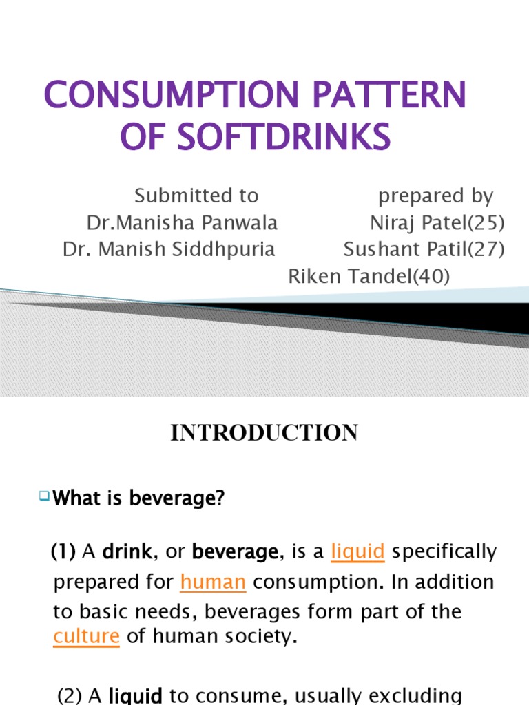 Consumption Pattern of Softdrinks | PDF | Drink | Scientific Method