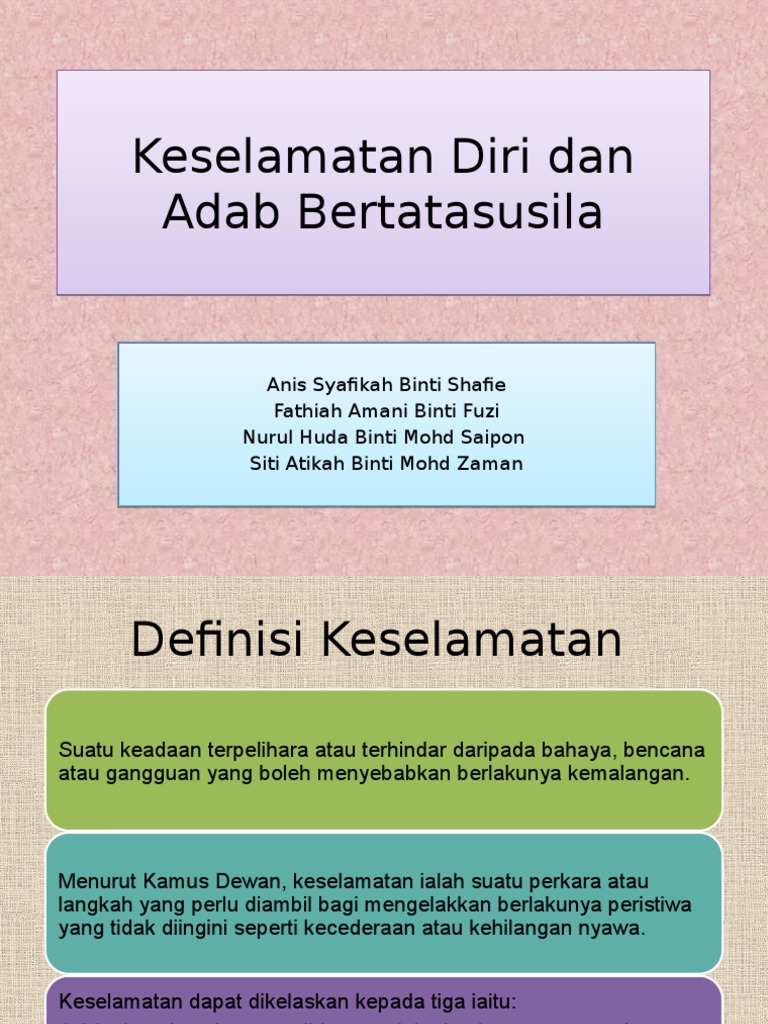 Keselamatan & Adab Dan Tatasusila Semasa Bercakap | PDF