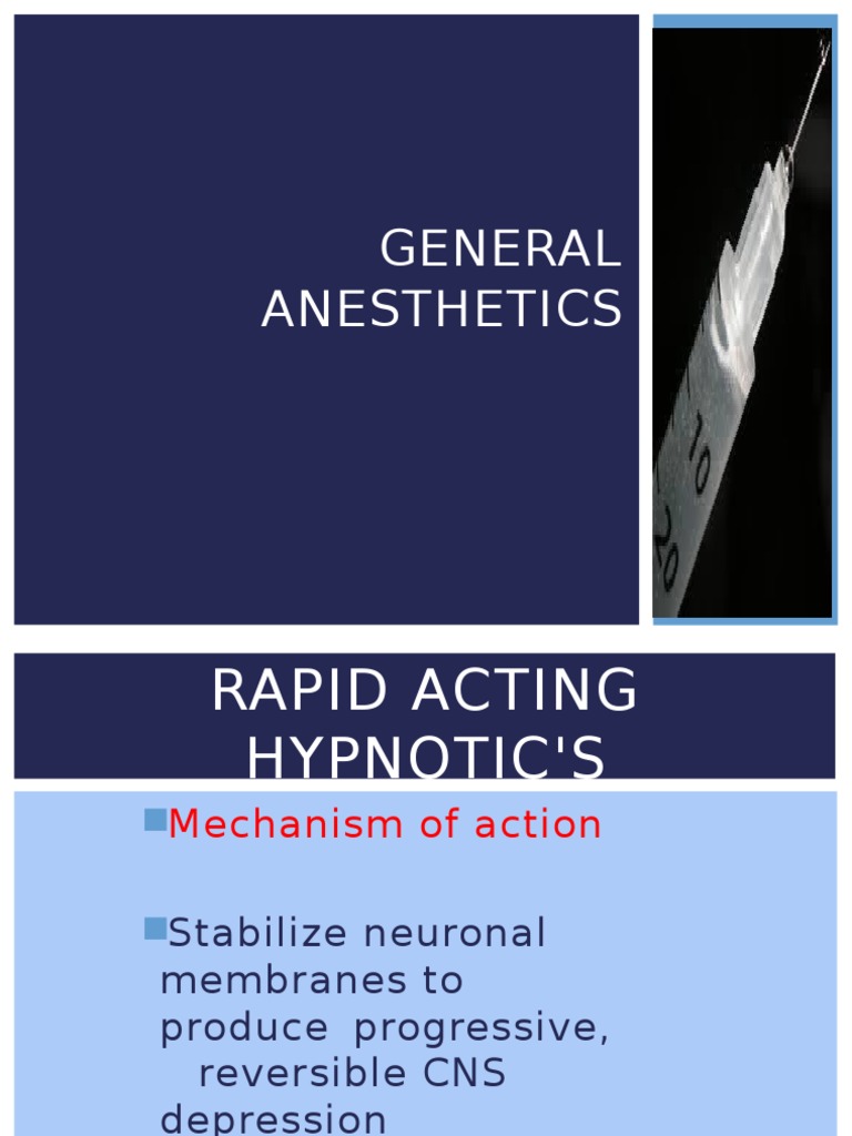 General Anesthetics | PDF | Anesthesia | Nervous System