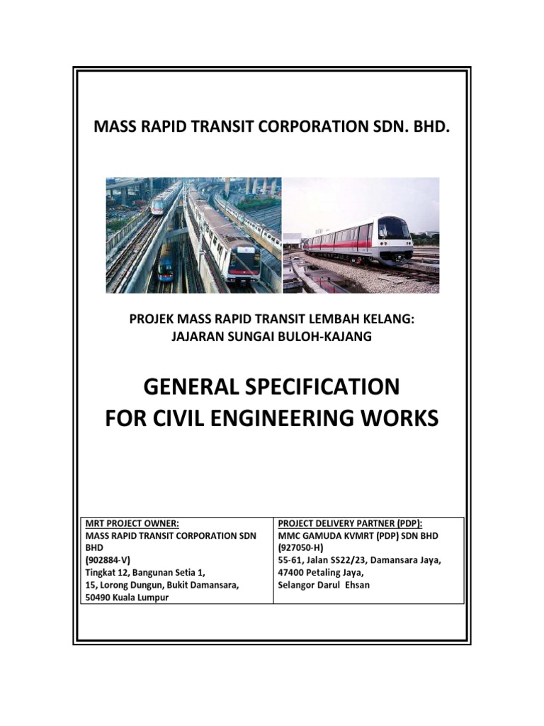 MRT Works General Specification | PDF | Specification (Technical ...