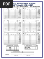 Fivb Volleyball Scoresheet | PDF | Referee | Leisure