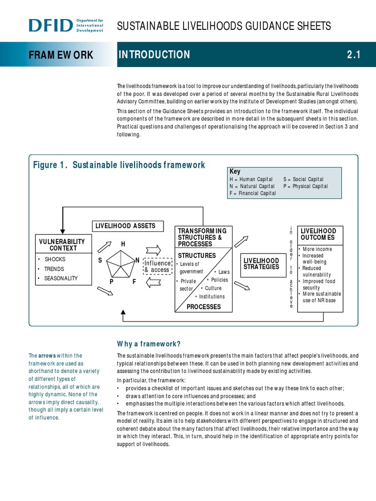 DFID Livelihoods Framework PDF | PDF