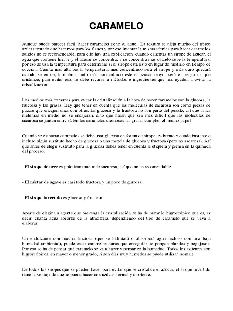 El Caramelo - Tema Caramelos, Confites y Golosinas | PDF | Caramelo ...