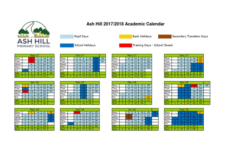 Academic Calendar 2017-2018 | PDF