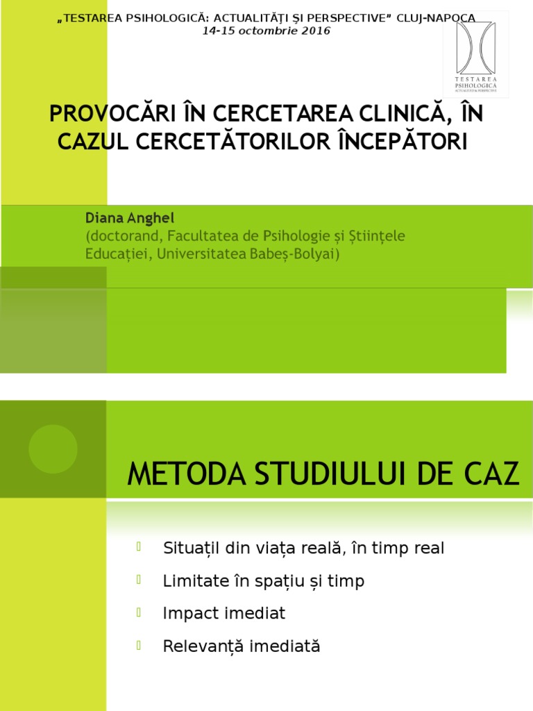 Studiul de Caz | PDF