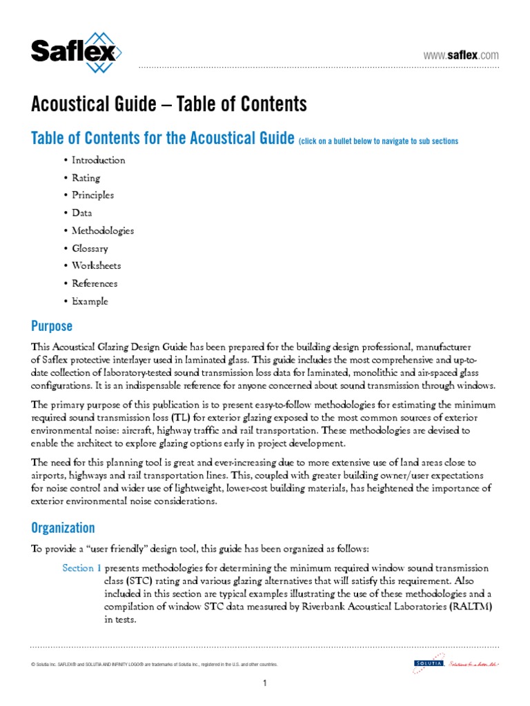 Saflex Acoustical Guide PDF | PDF | Sound | Noise