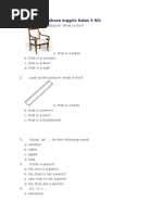 Soal Bahasa Inggris Kelas 1 SD Bab Hewan Animal - Pilihan Ganda | PDF | Young Adult