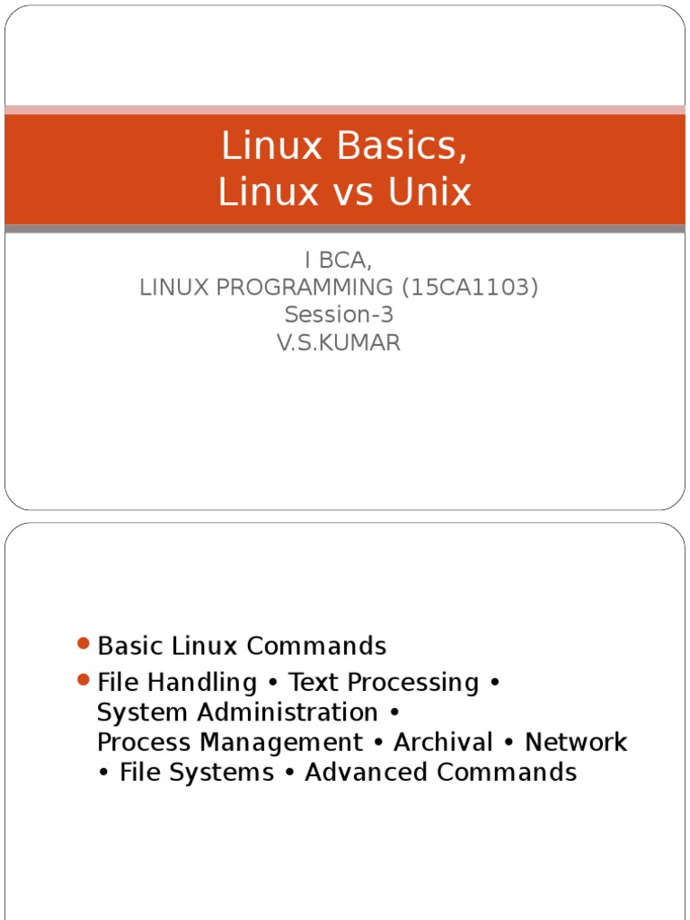 01 Linux Basics | Download Free PDF | Linux | Unix