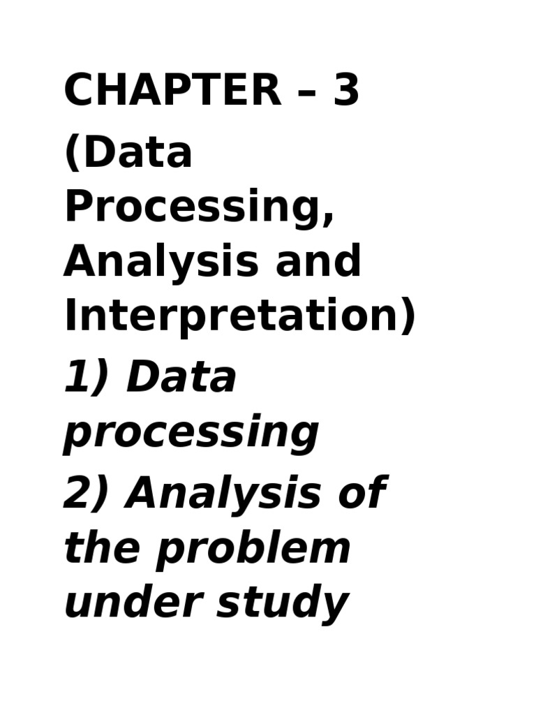Chapter - 3 (Data Processing, Analysis and Interpretation) | PDF