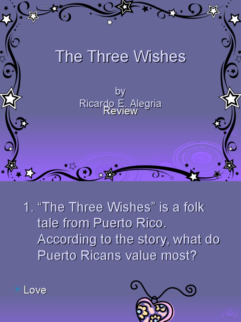 The Three Wishes Powerpoint | PDF | Psychology | Behavioural Sciences