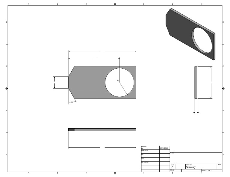 Drawing1 C: Drawn Checked QA MFG Approved DWG No Title | PDF