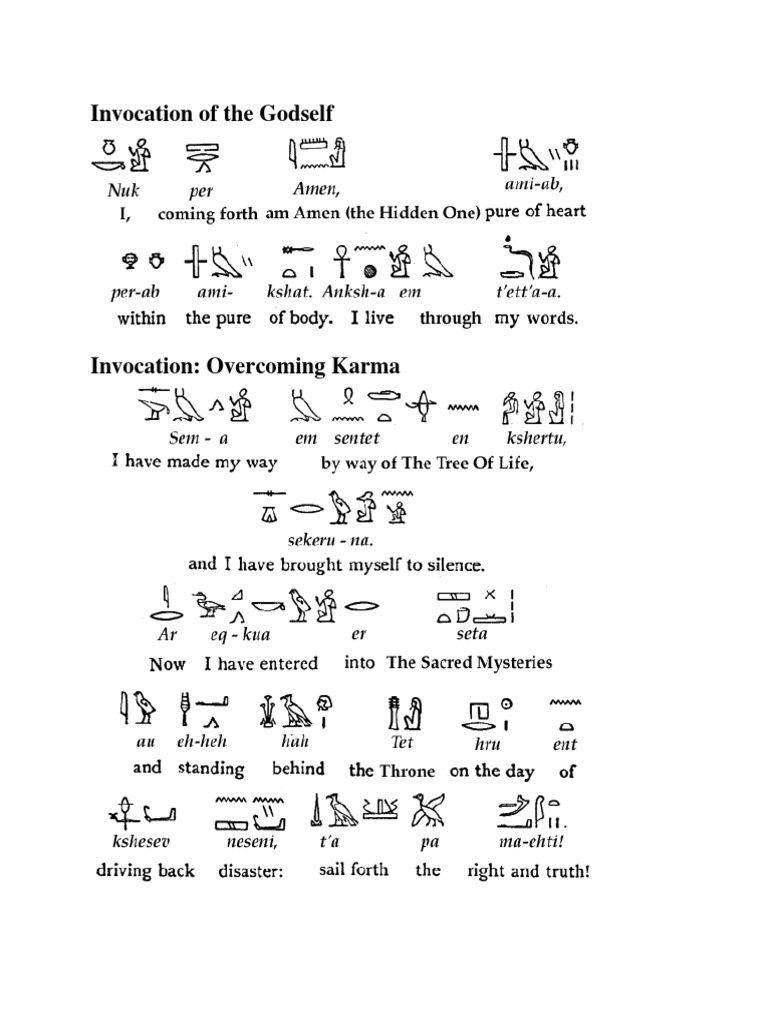 Egyptian Spells | PDF