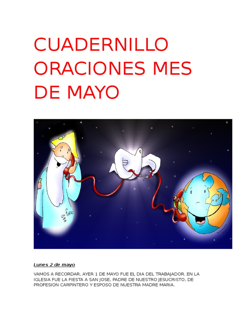 Cuadernillo Oraciones Mayo | PDF | Oración | orador del Señor