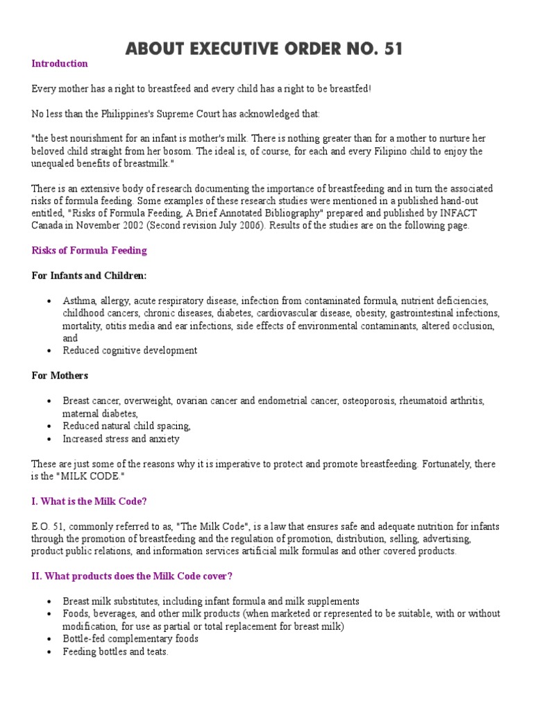 Milk Code Philippines | Infant Formula | Breastfeeding