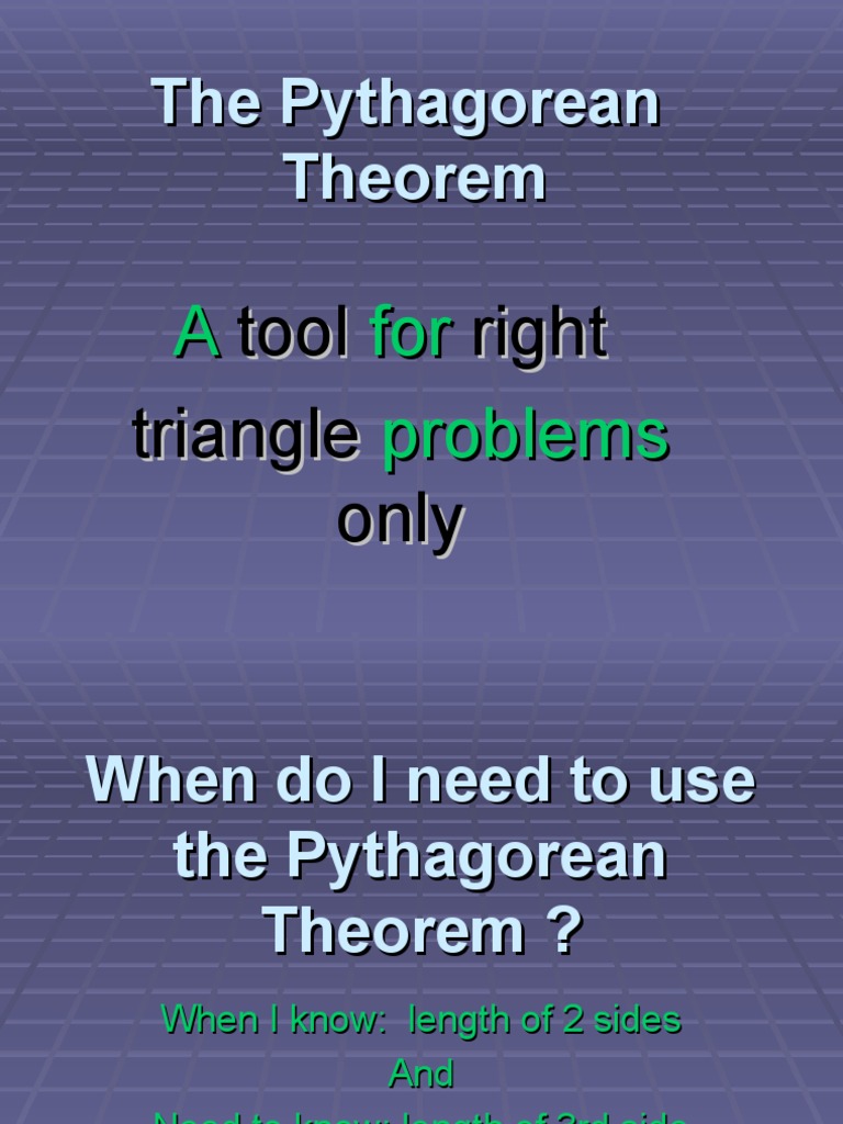 Pythagorean Theorem Guide and Applications | PDF | Classical Geometry ...
