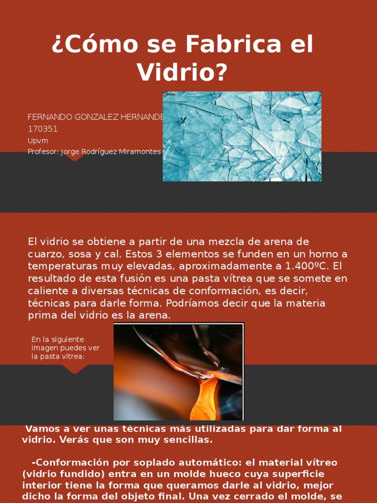 Cómo Se Fabrica El Vidrio | PDF
