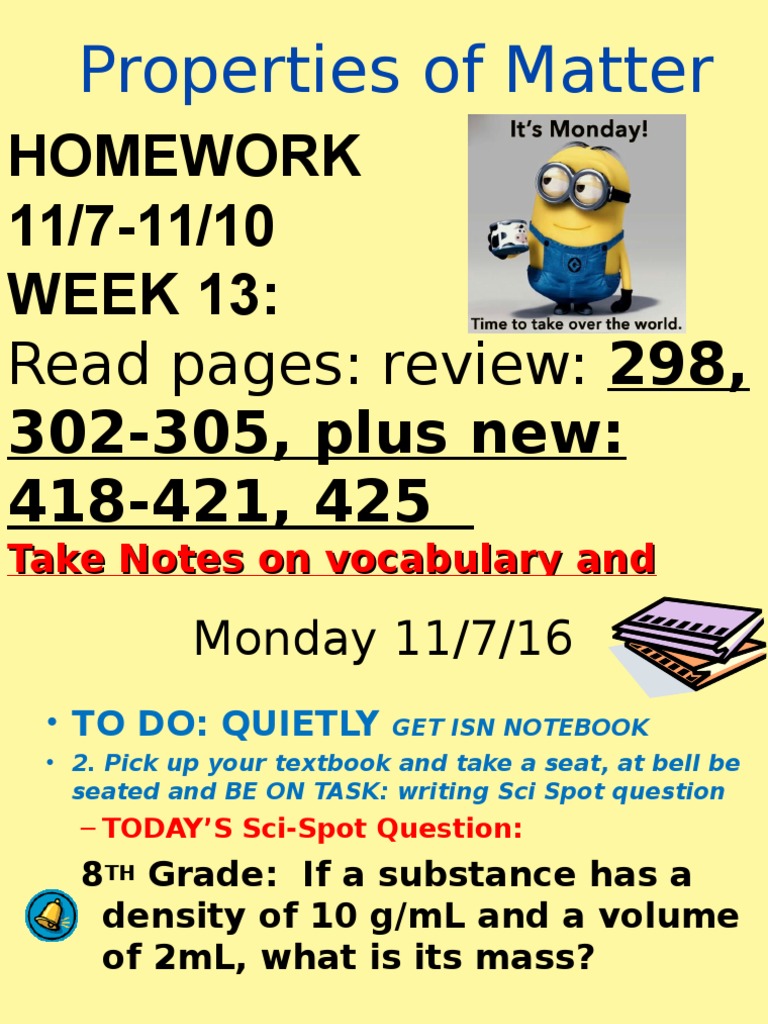 Grade 8 Week 13 Properties of Matter Notes | PDF | Combustion | Solid