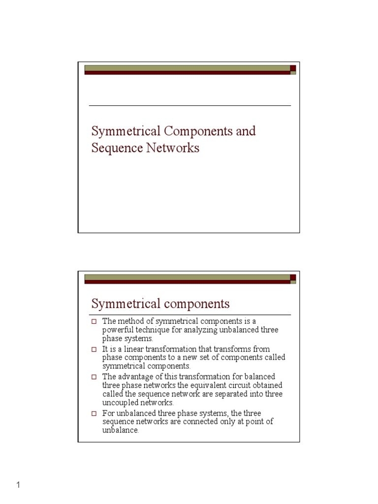 Symmetrical Components PDF | PDF | Electrical Engineering | Electronic ...