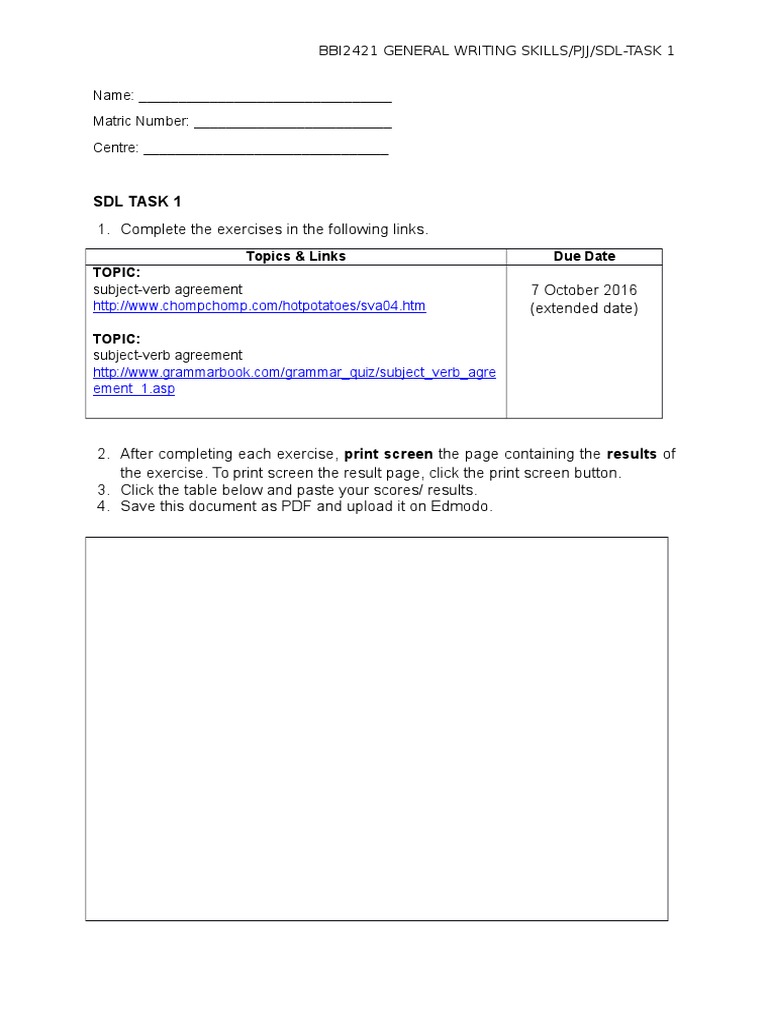 Bbi2421 - SDL Task 1 - Updated | PDF
