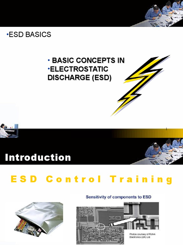 Esd Basics Presentation Electrostatic Discharge Electrostatics