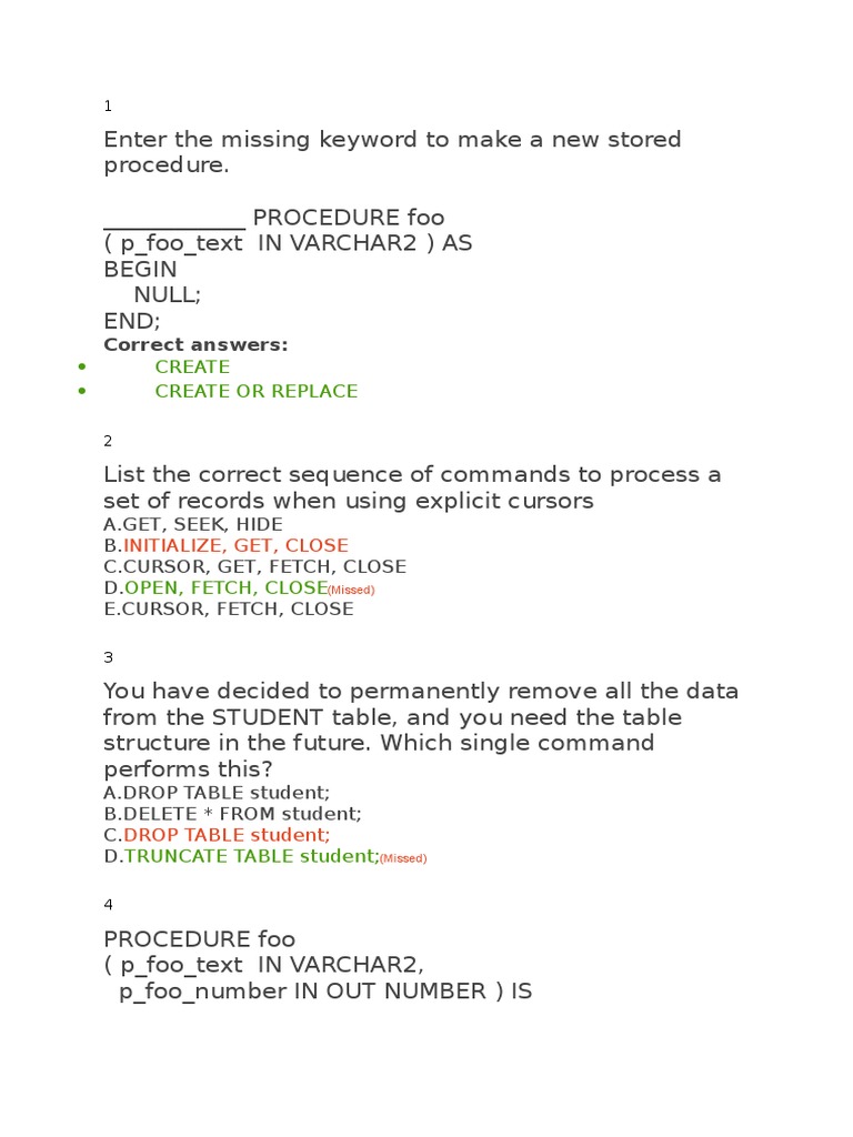 A Comprehensive Review of Oracle SQL and PL/SQL Concepts | PDF | Pl/Sql | Control Flow
