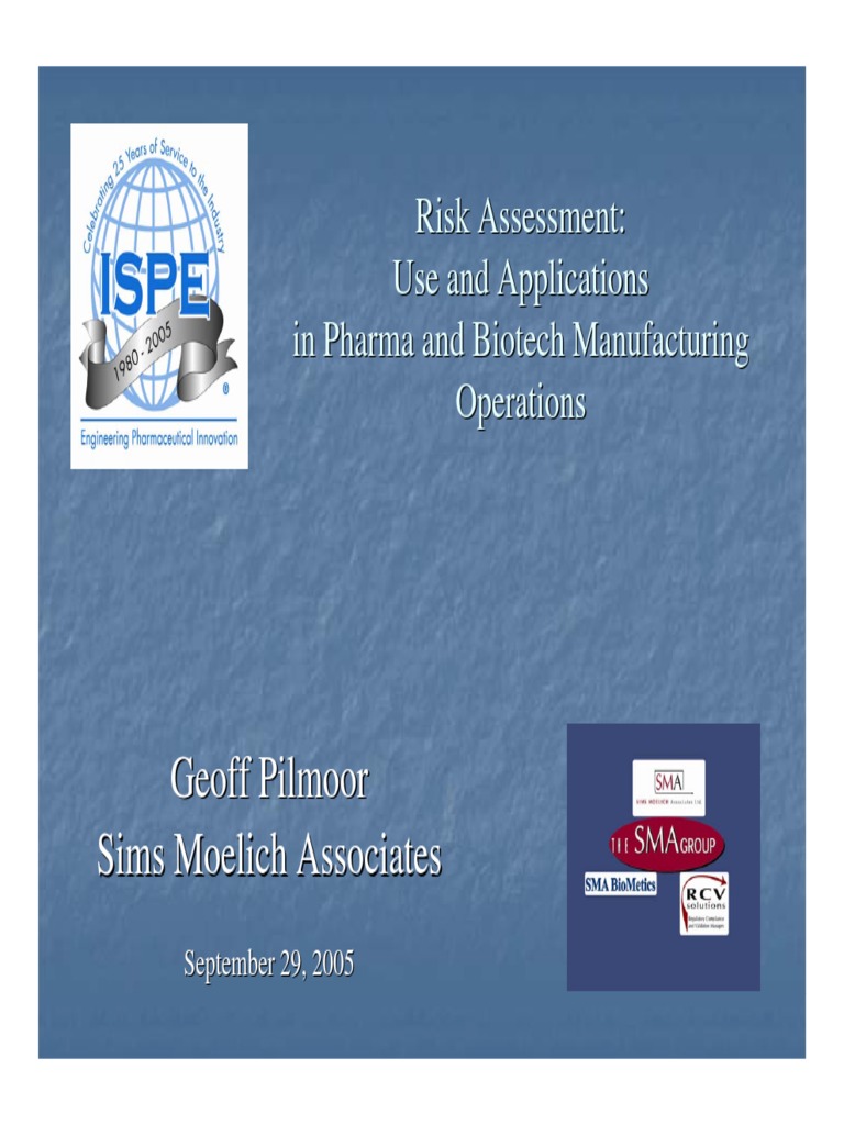 ISPE CCChRiskAssessUseAppPharmaBiotechMfgOps | PDF | Risk | Prevention