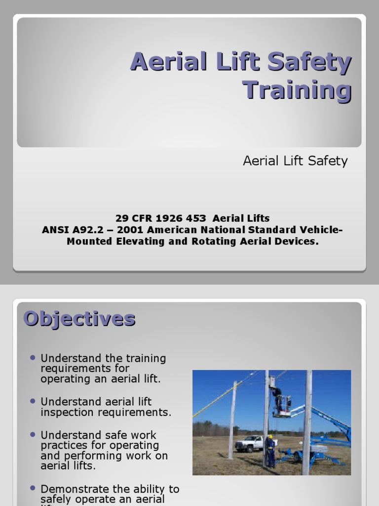 Aerial Lift Safety Training | PDF | Elevator | Manufactured Goods