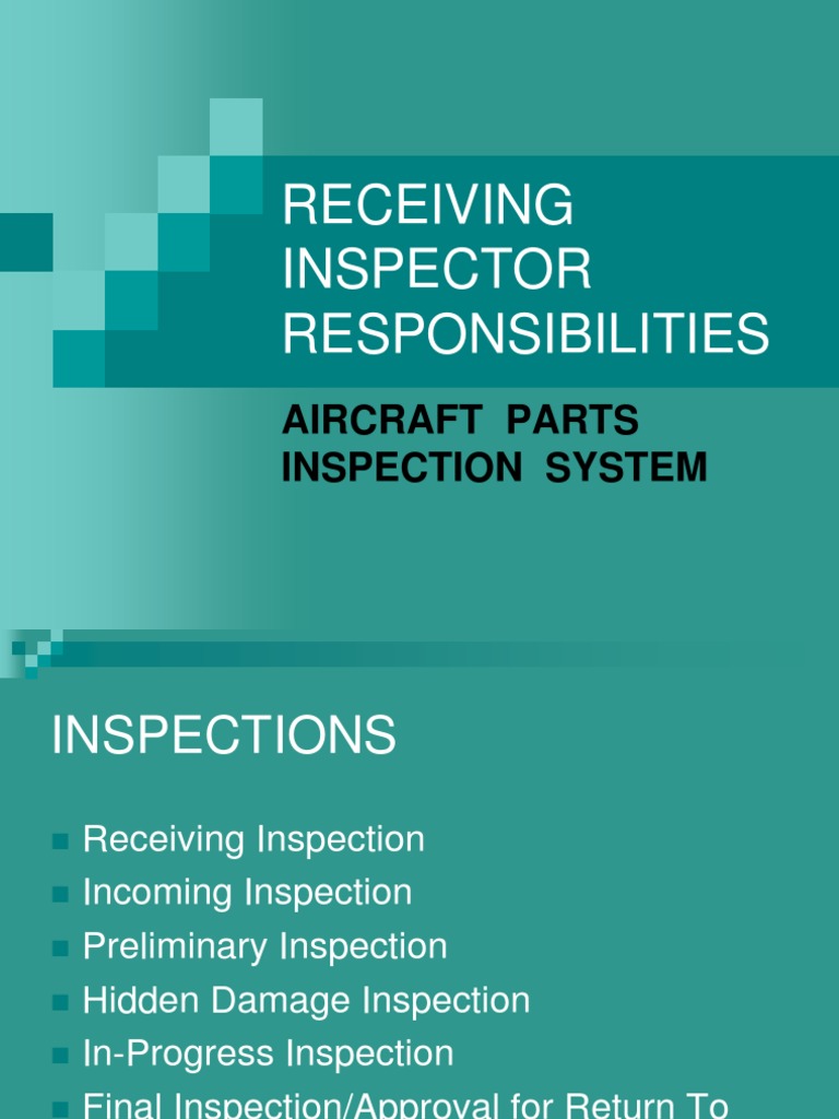 Receiving Inspections Power Point | PDF | Calibration | Federal ...