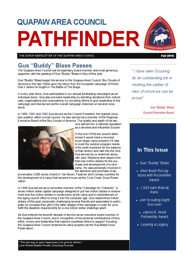 Pathfinder Fall 2016 | PDF | Boy Scouts Of America | Scouting