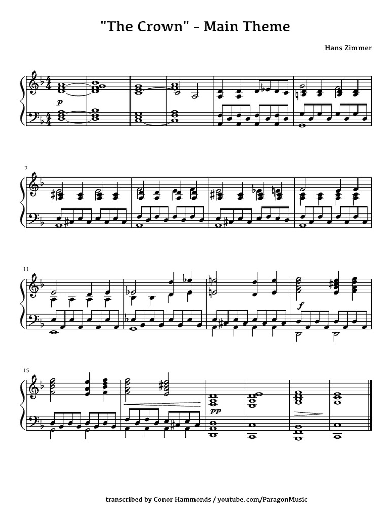 "The Crown" Main Title - Sheet Music | PDF