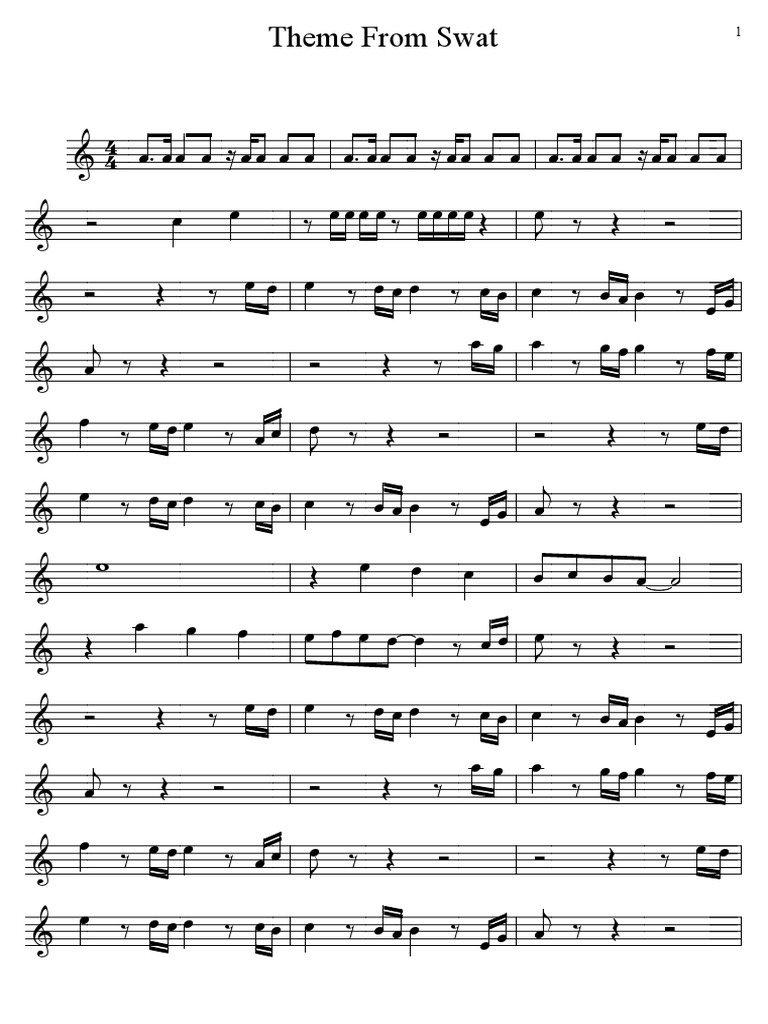 SWAT Theme Song Overview | PDF