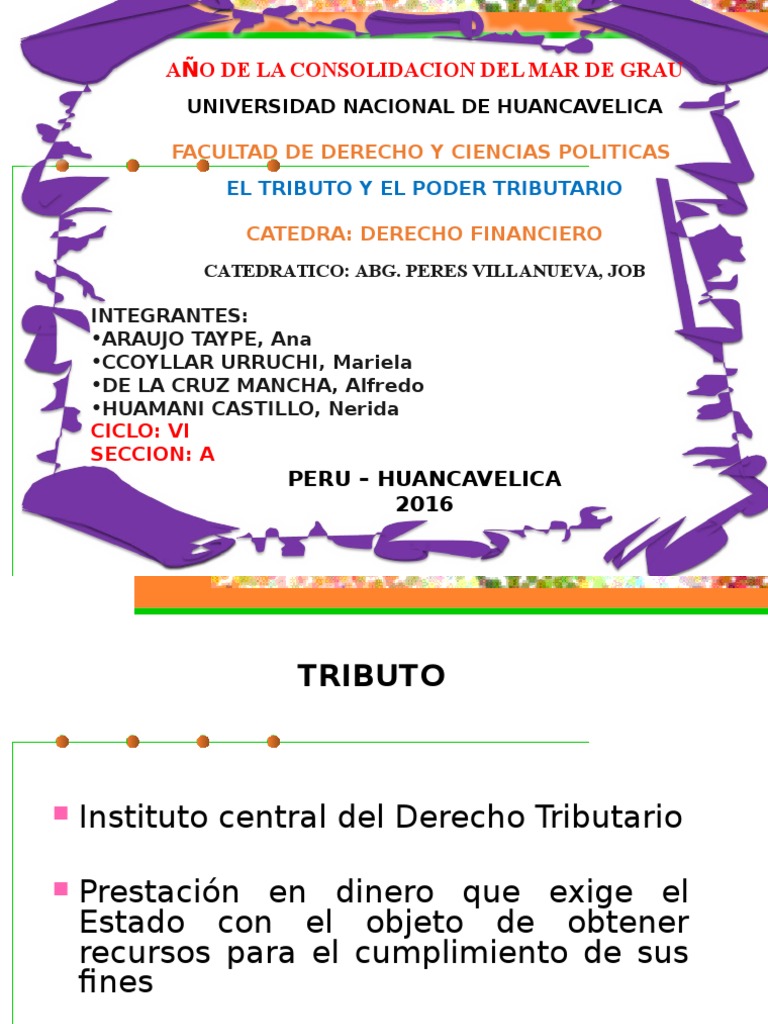 El Tributo y El Poder Tributario | Impuestos | Esfera pública