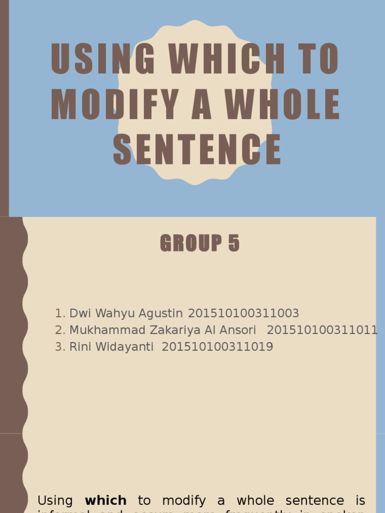 Using Which To Modify A Whole Sentence | PDF | English Language ...