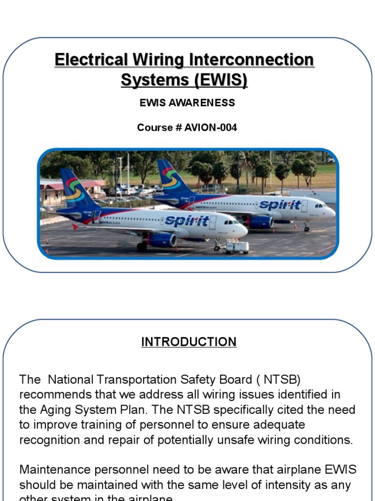 EWIS Awareness | PDF | National Transportation Safety Board | Building ...