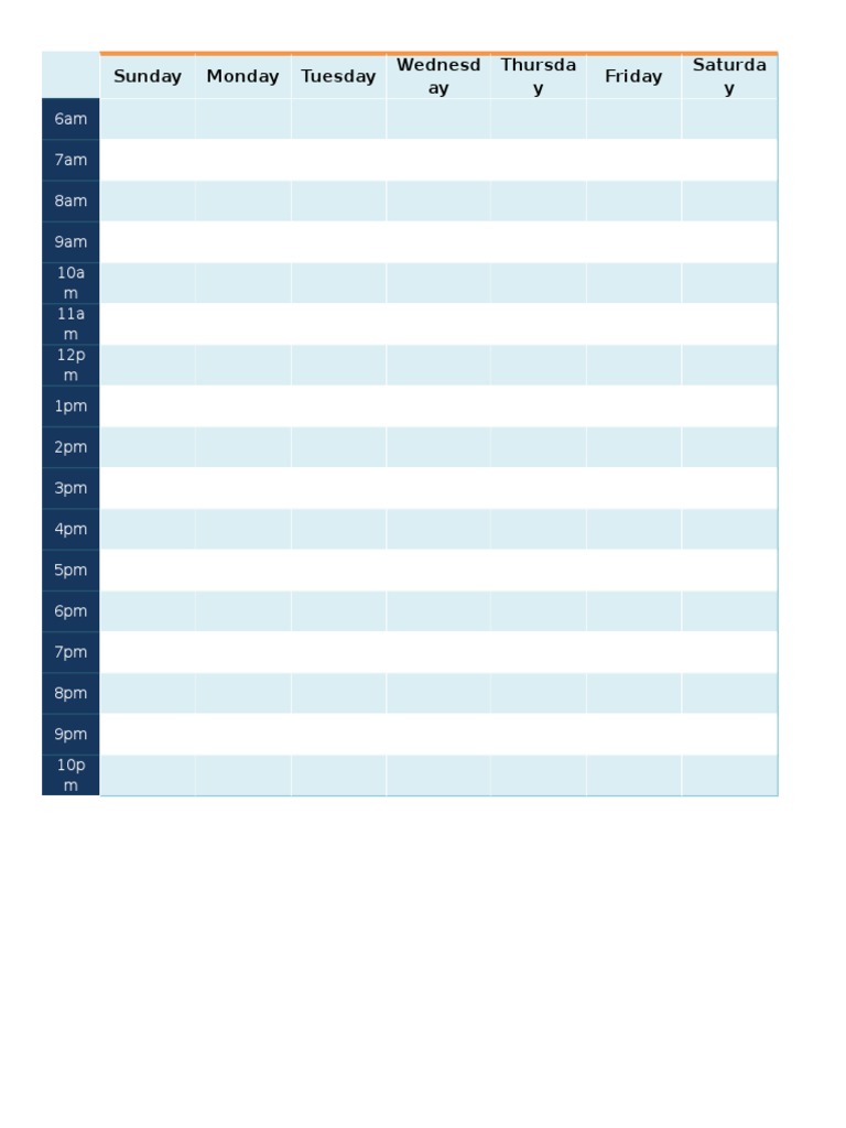 Schedule Template | PDF