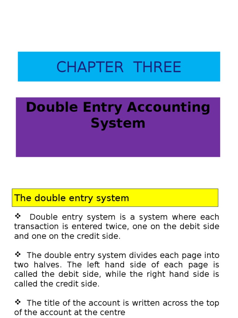 Double Entry Accounting Overview | PDF | Debits And Credits | Corporate ...