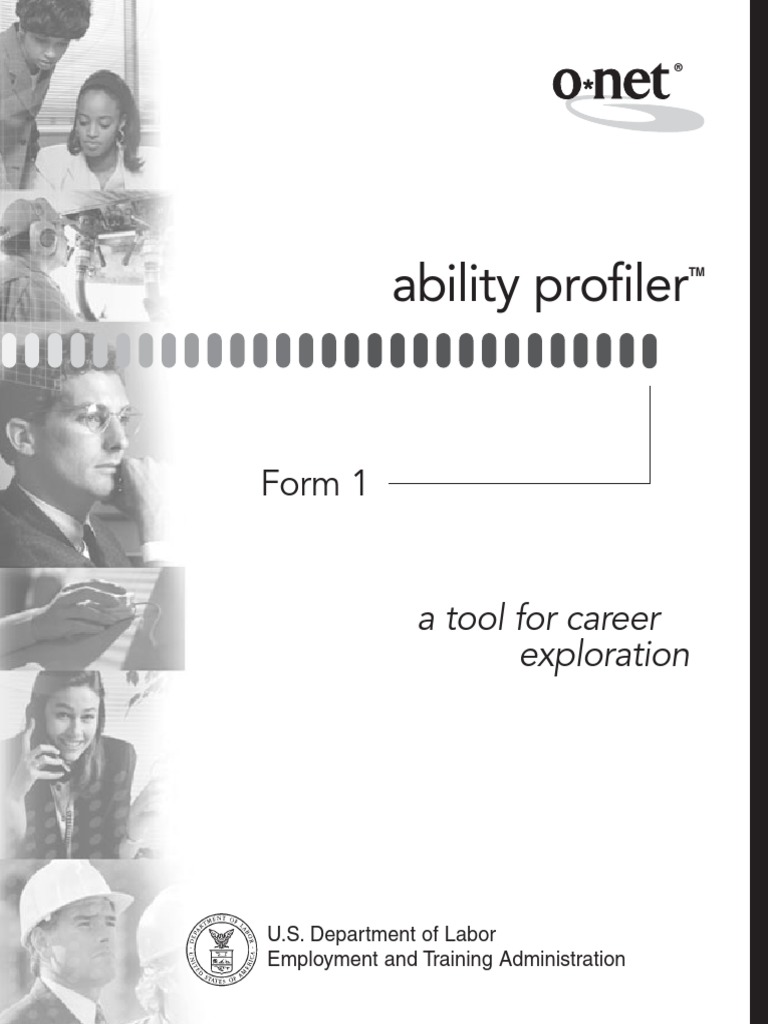 Ability Profiler ONET | PDF | Educational Assessment | Trademark