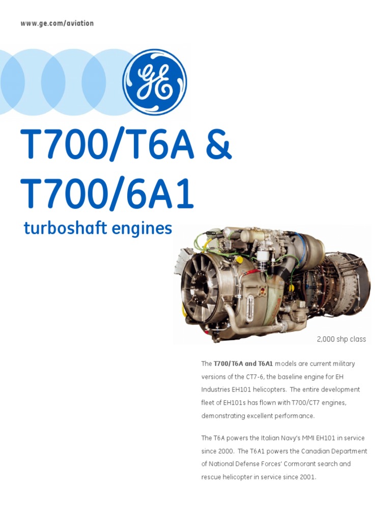 T700/T6A Turboshaft Engine Specs | PDF | Home & Garden | Computers