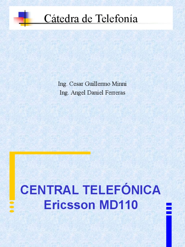 Central Telefonica ERICSSON | PDF | Equipo | Electrónica