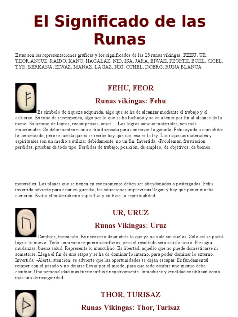 El Significado de Las Runas | PDF | Vikingos | Runas