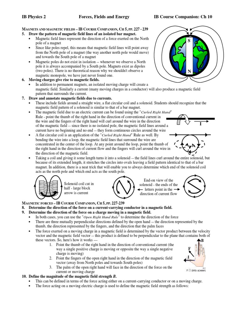 Magnetic Fields and Forces in IB Physics | PDF | Magnetic Field | Force