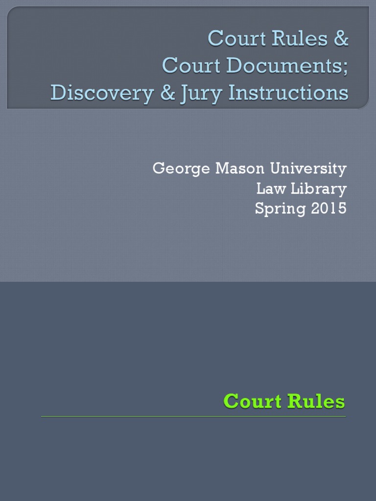 Federal Rules of Civil Procedure Guide | PDF | Federal Rules Of Civil ...