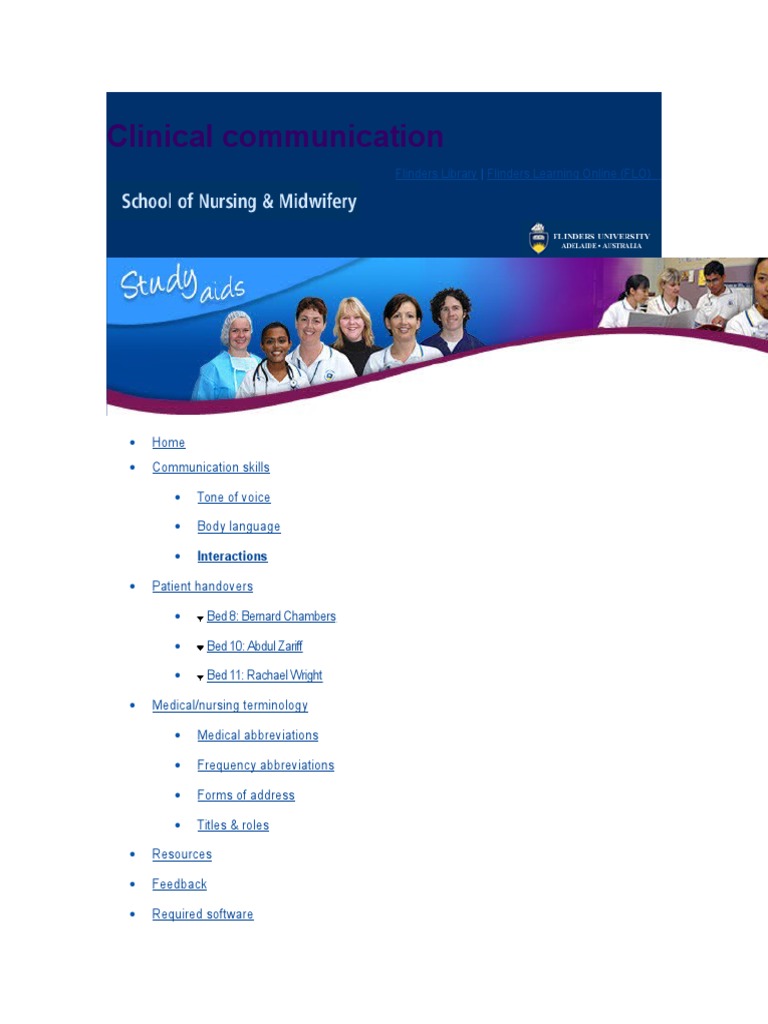 Clinical Communication | PDF | Nursing | Patient