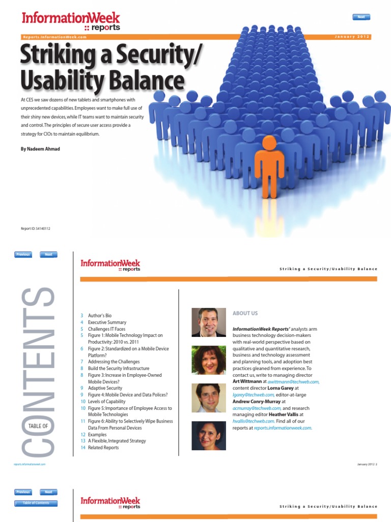 Informed Cio Striking A Security Usability Balance 205251 | PDF ...