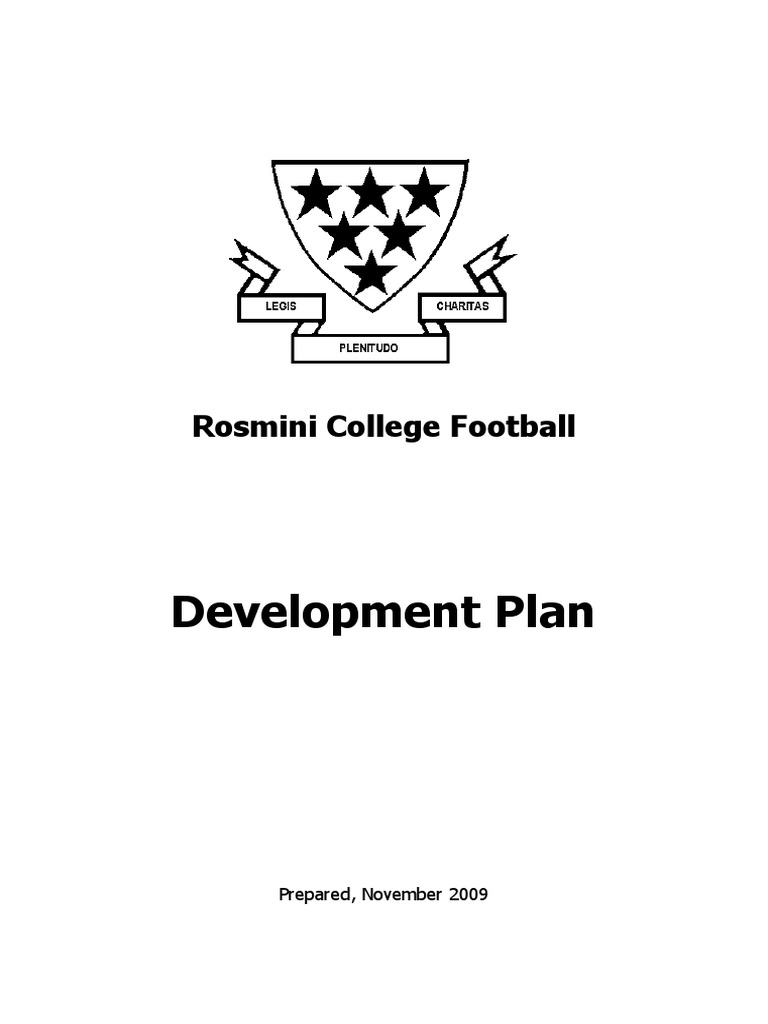Rosmini College Football Development Plan | PDF | Schools